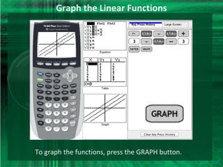 TI-84--Tutorial--Linear Functions | PPT