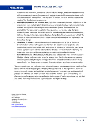 Digital Insurance strategy | PDF | Insurance | Personal Finance