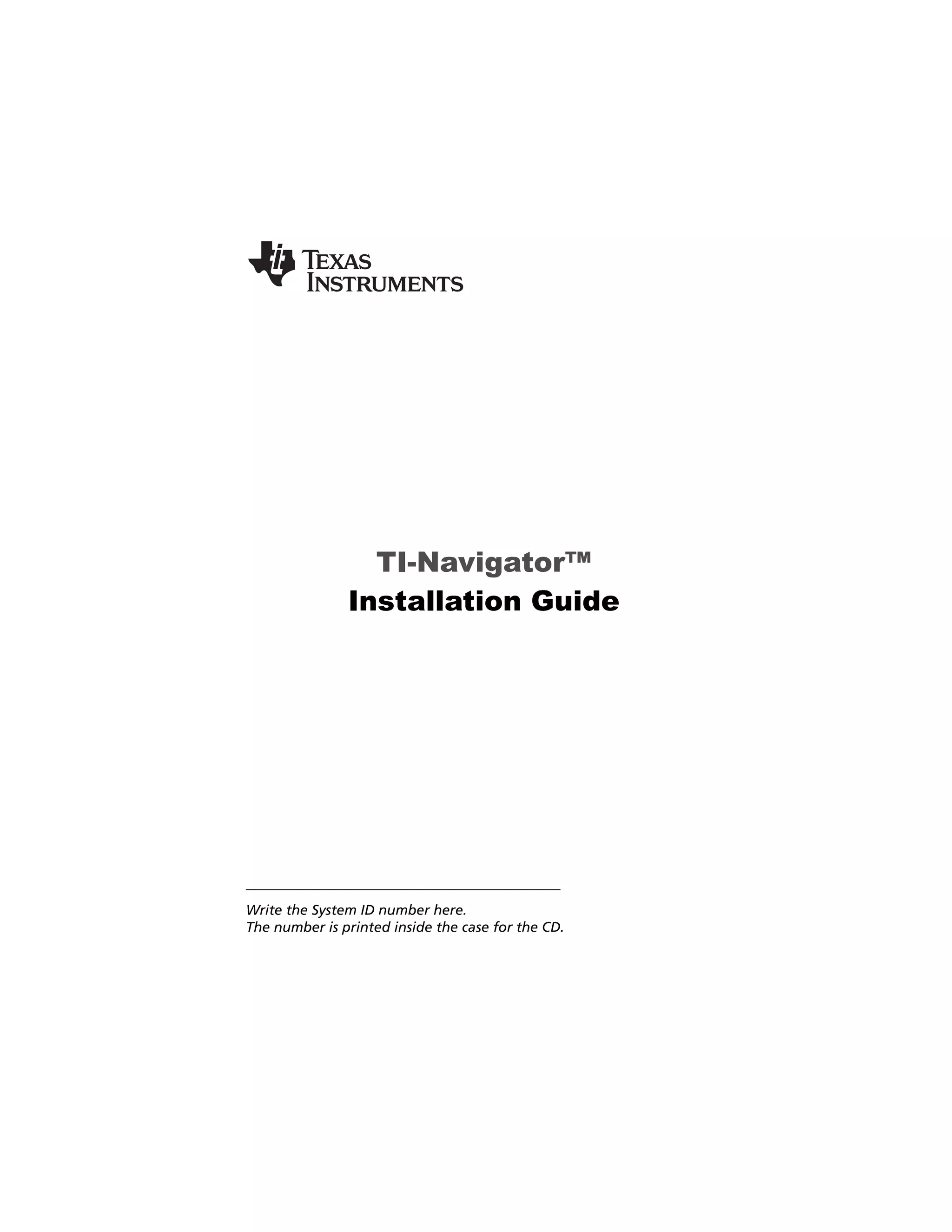 TI Navigator Installation Guide | PDF