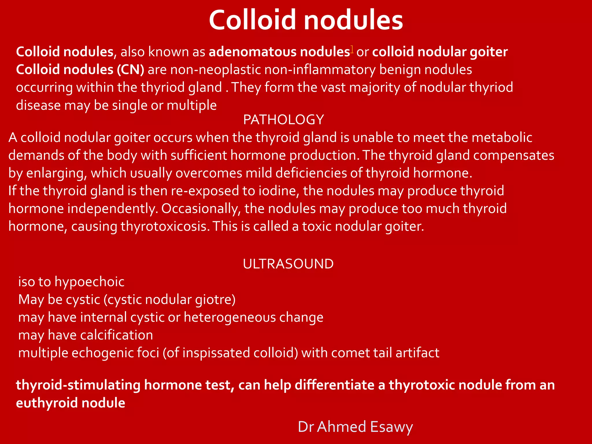 TIRADS (thyroid nodule imaging reporting and data system) Dr Ahmed ...