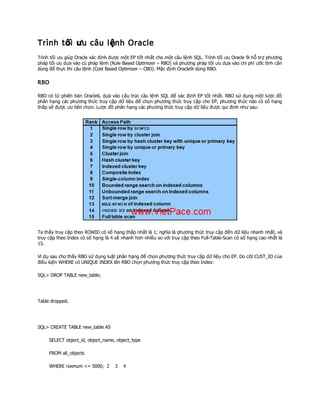 Tối ưu-cau-lệnh-oracle-sql | PDF