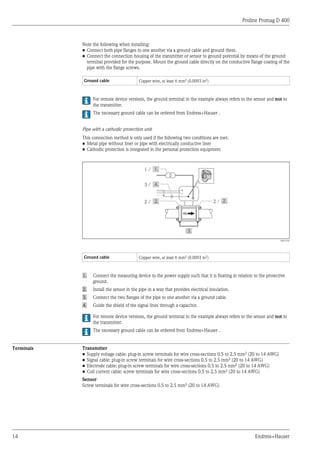 Electromagnetic flowmeter - Proline Promag D 400 | PDF | Physics | Science
