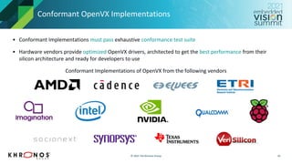 “OpenVX 1.3: An Open Standard for Computer Vision Software Acceleration,” a Presentation from ...