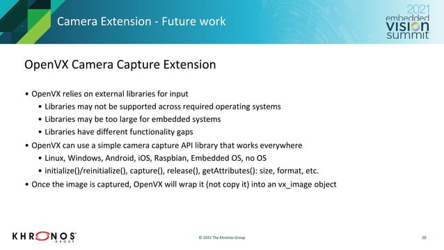 Openvx 13 An Open Standard For Computer Vision Software Acceleration” A Presentation From