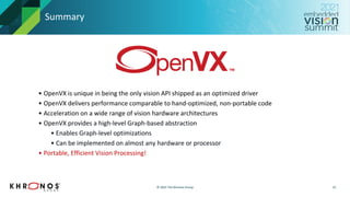 “OpenVX 1.3: An Open Standard for Computer Vision Software Acceleration ...