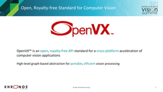 “OpenVX 1.3: An Open Standard for Computer Vision Software Acceleration,” a Presentation from ...