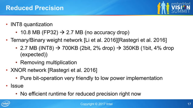 "Designing Deep Neural Network Algorithms for Embedded Devices," a Presentation from Intel | PPT