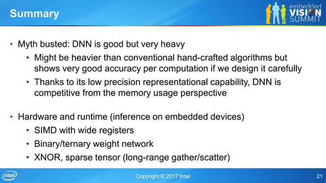 "Designing Deep Neural Network Algorithms for Embedded Devices," a Presentation from Intel | PPT