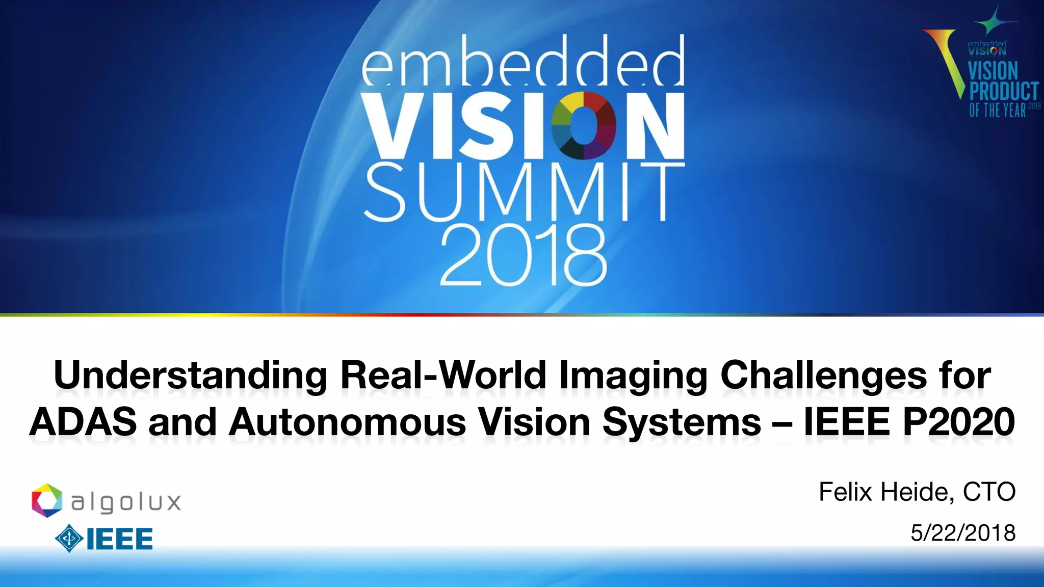 "Understanding Real-World Imaging Challenges for ADAS and Autonomous ...