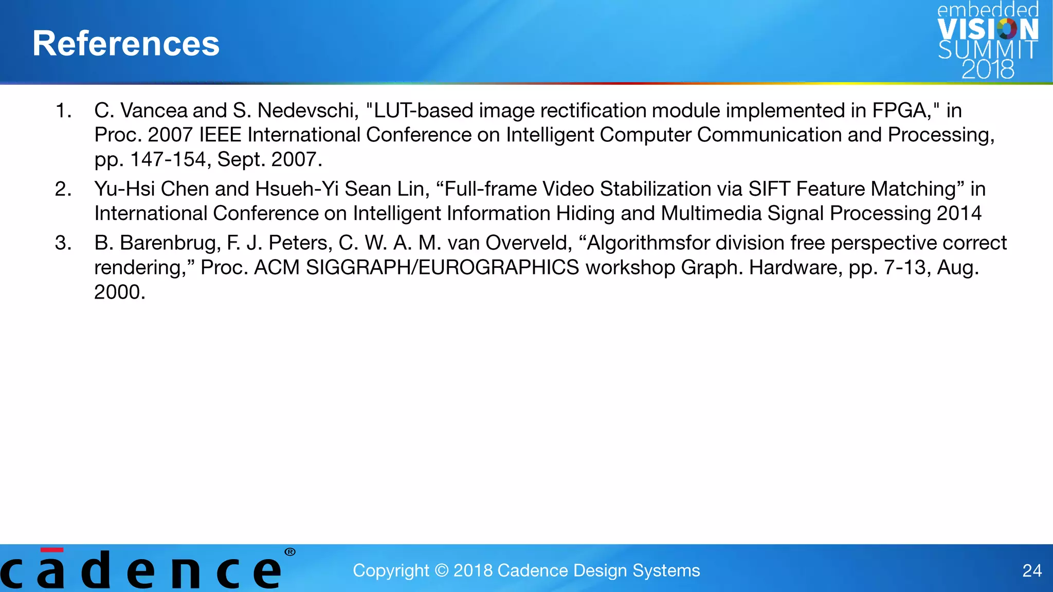 "The Perspective Transform in Embedded Vision," a Presentation from ...