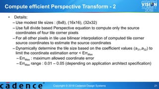 "The Perspective Transform in Embedded Vision," a Presentation from ...