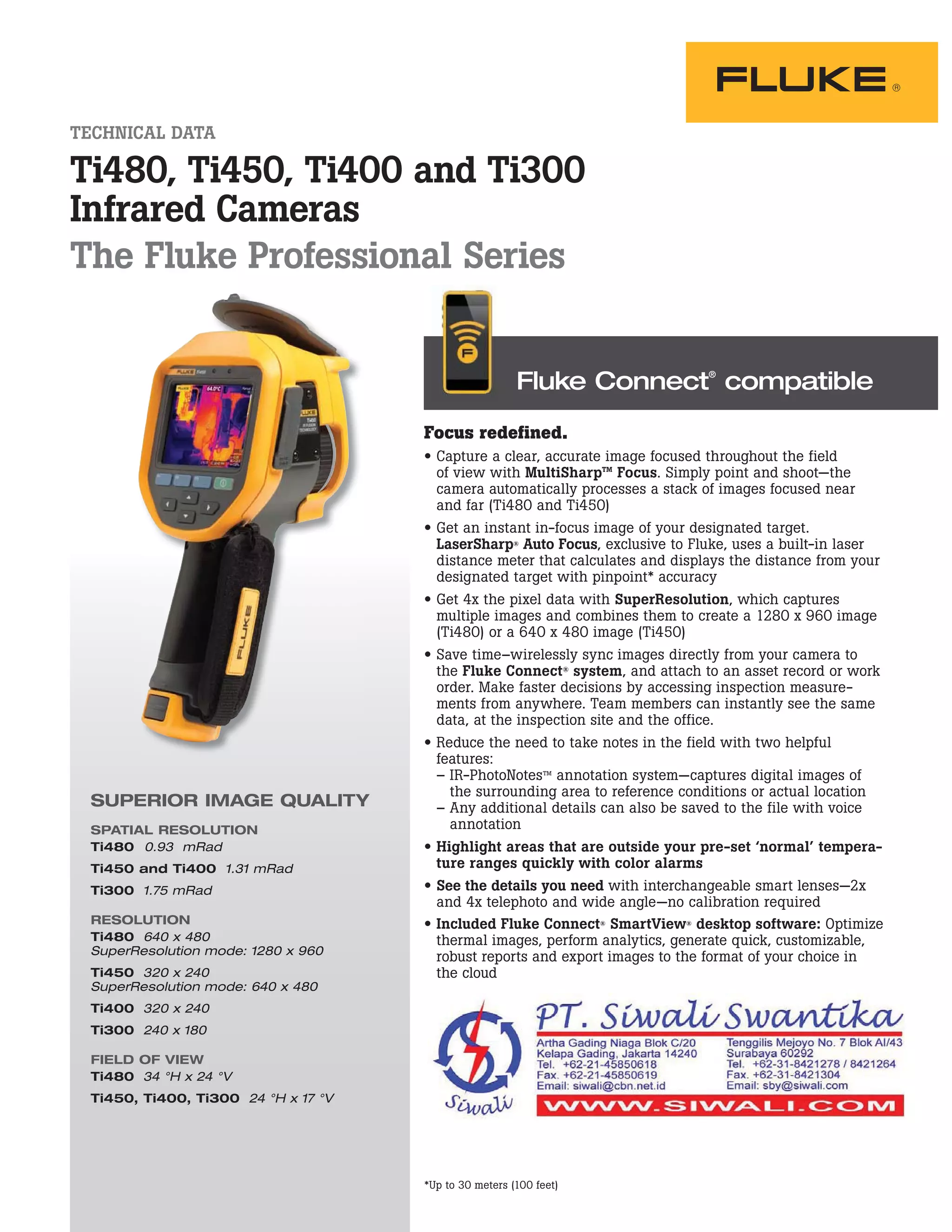 Technical Data Fluke Ti480, Ti450, Ti400 dan Ti300 | PDF