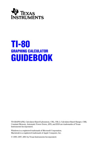 Ti80 guidebook | PDF