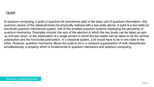 Quantum Computing Basics | PPTX