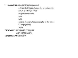TIA-Transient Ischemic Attack, a case study | PPTX