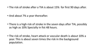 TIA and stroke prevention | PPTX