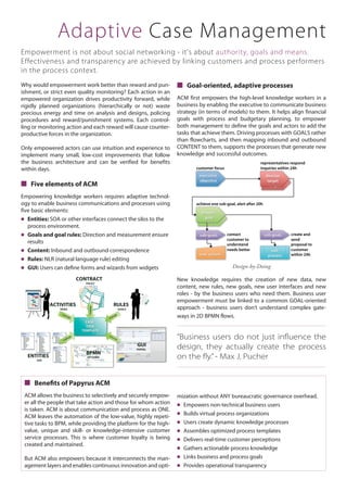 ACM Adaptive Case Management - Technology Innovation Brochure by ISIS Papyrus Software | PDF