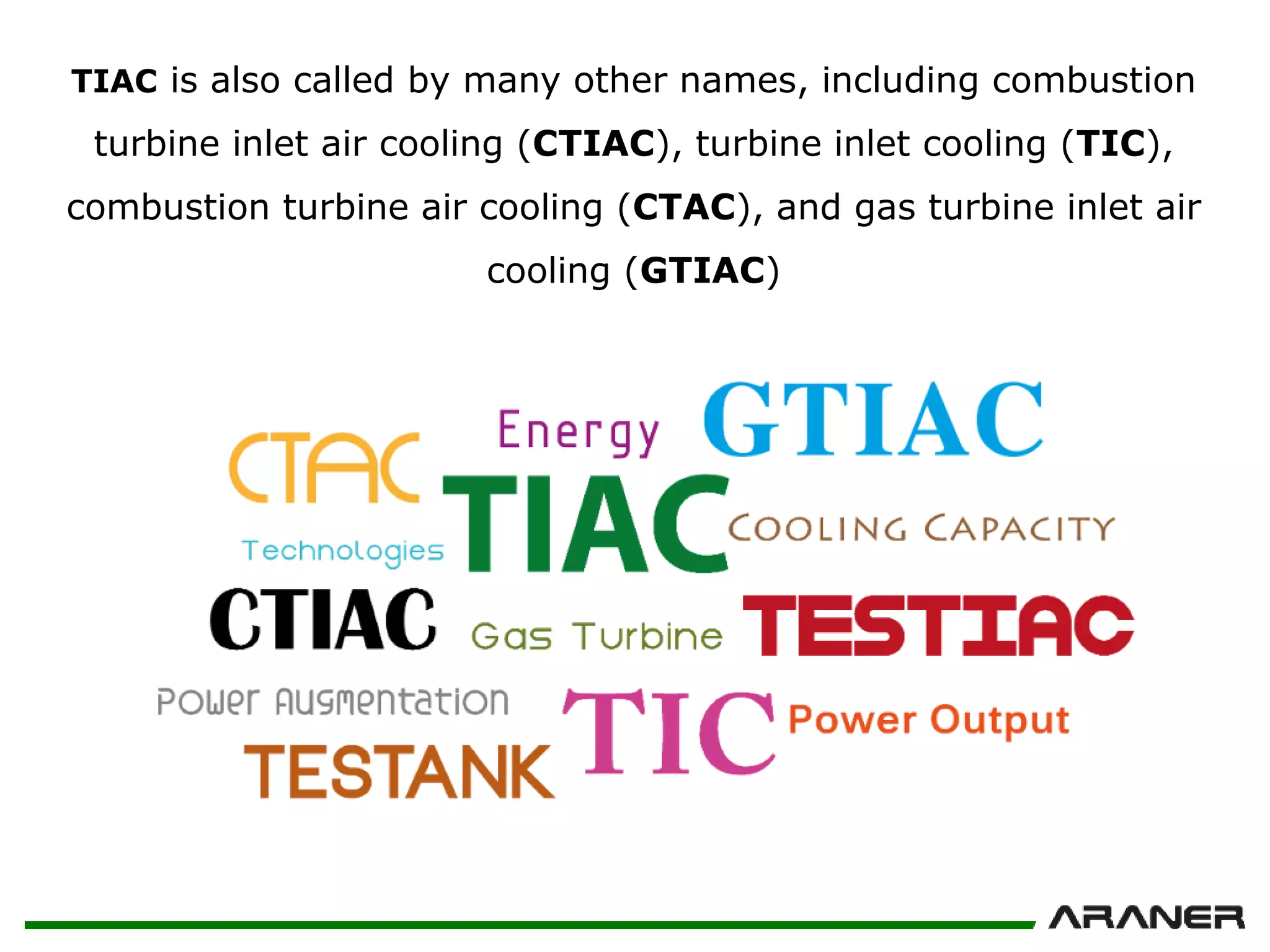 Turbine Inlet Air Cooling (TIAC) - ARANER | PDF