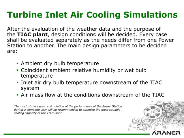 Turbine Inlet Air Cooling (TIAC) - ARANER | PDF | Weather | Science