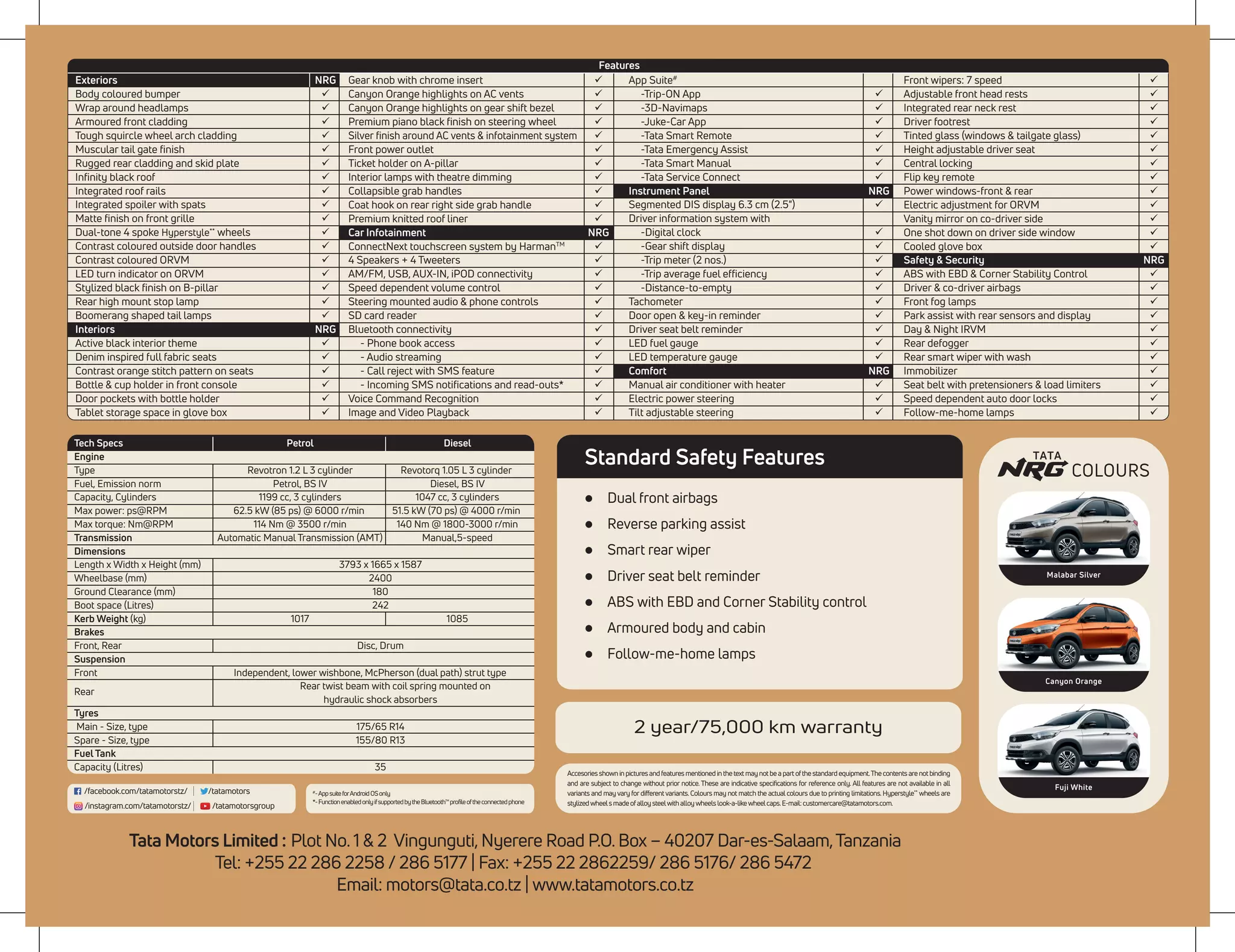 Tata Tiago NRG Youngest CUV - Safest Hatchback in Tanzania | Tanzania | PDF