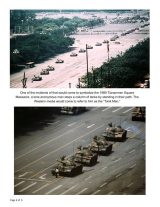The 1989 Tiananmen Square Protests and Massacre | PDF