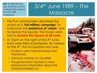 Tiananmen Square 1989 | PPTX