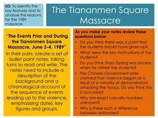 Tiananmen Square 1989 | PPTX