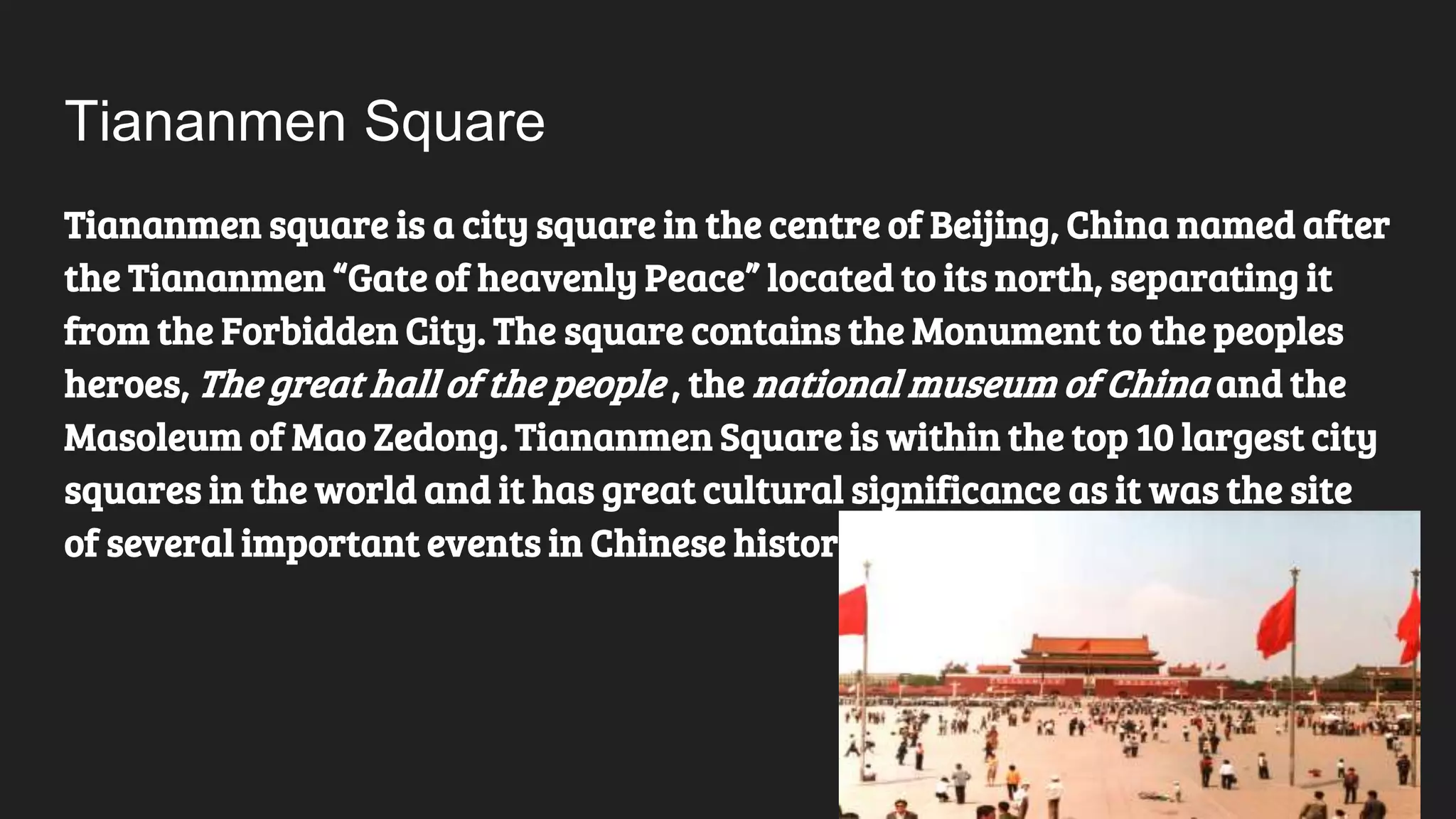 Tiananmen square,china | PPTX