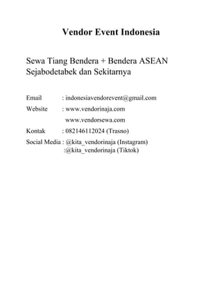 Sewa Tiang Bendera Jakarta dan Sekitarnya | DOCX