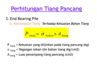 Tiang Pancang I | PDF