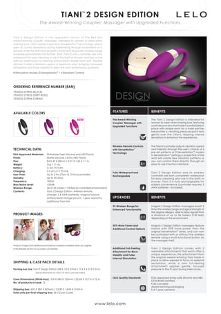 Lelo Tiani 2 | LilyHush.com | Consumer Electronics | Technology & Computing