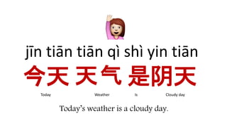 Tian qui (Weather) - Foreign Language 1 (Mandarin) Report | PPTX