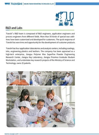 Tianshi Wax for printing inks & coatings | PDF