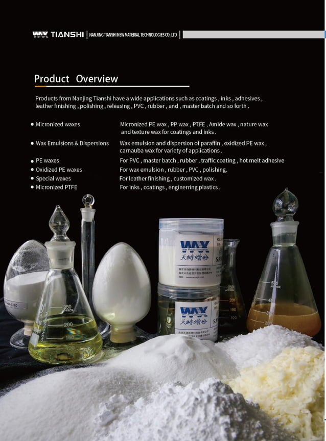 Tianshi Wax for printing inks & coatings | PDF