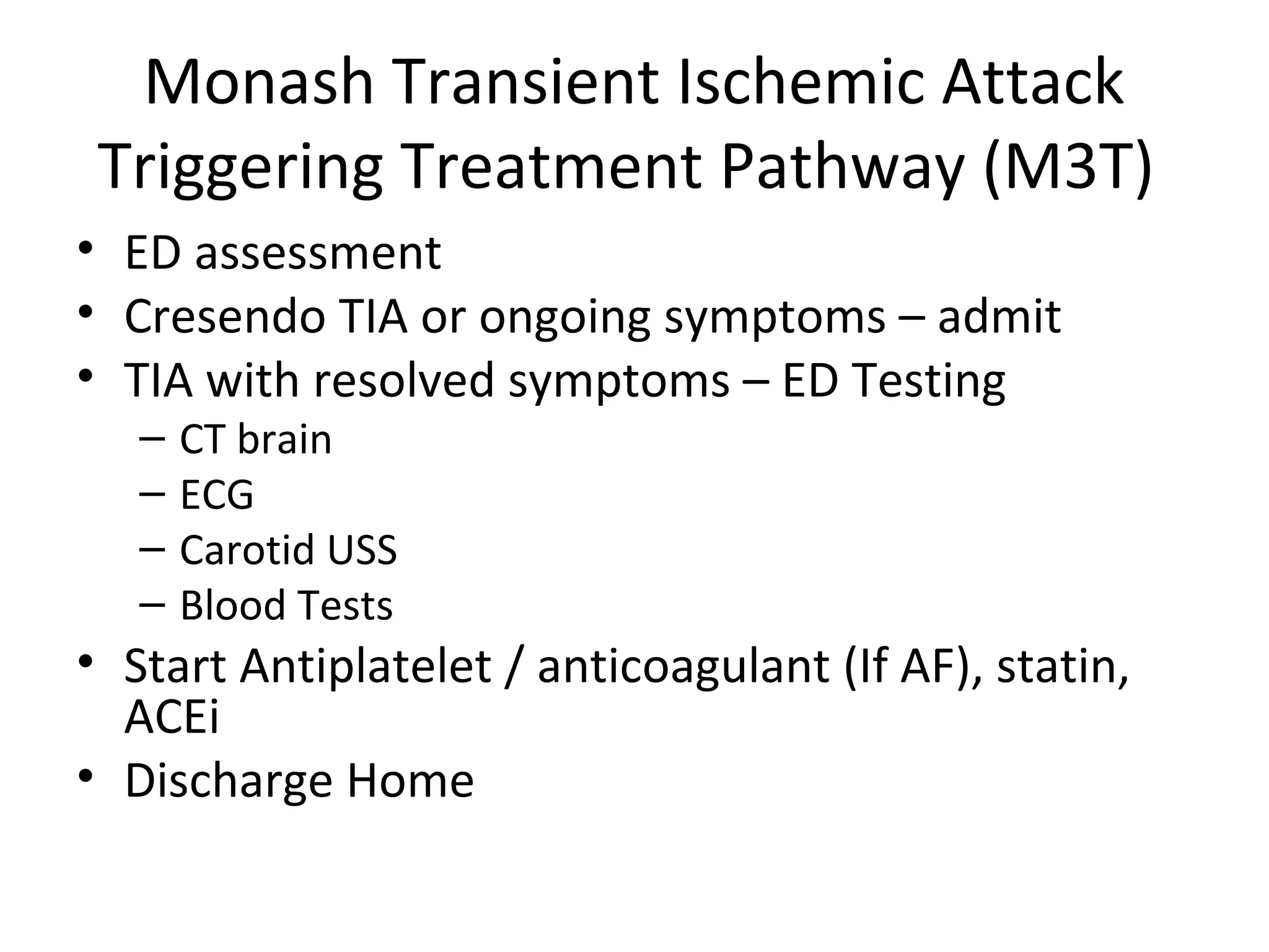 TIA risk stratification | PPT