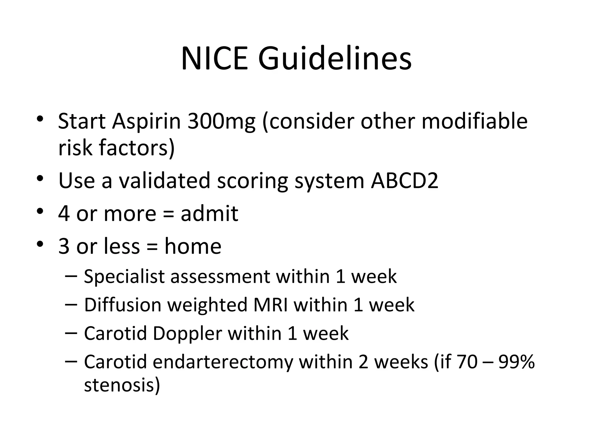 TIA risk stratification | PPT