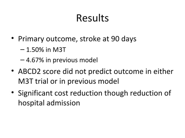 TIA risk stratification | PPT