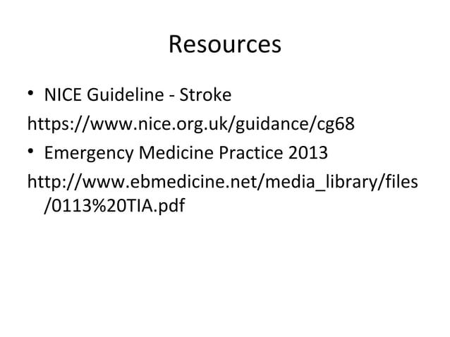 TIA risk stratification | PPT