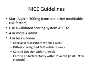 TIA risk stratification | PPT