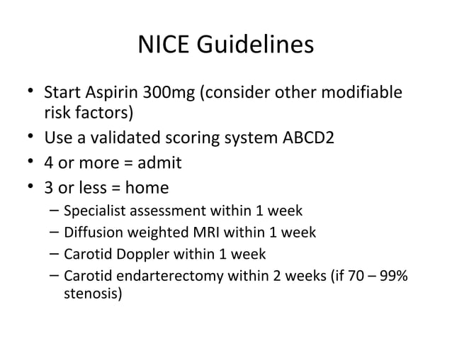 TIA risk stratification | PPT