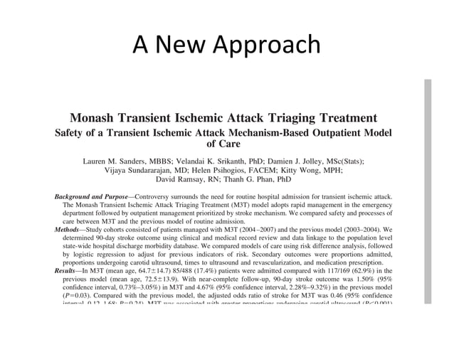 TIA risk stratification | PPT