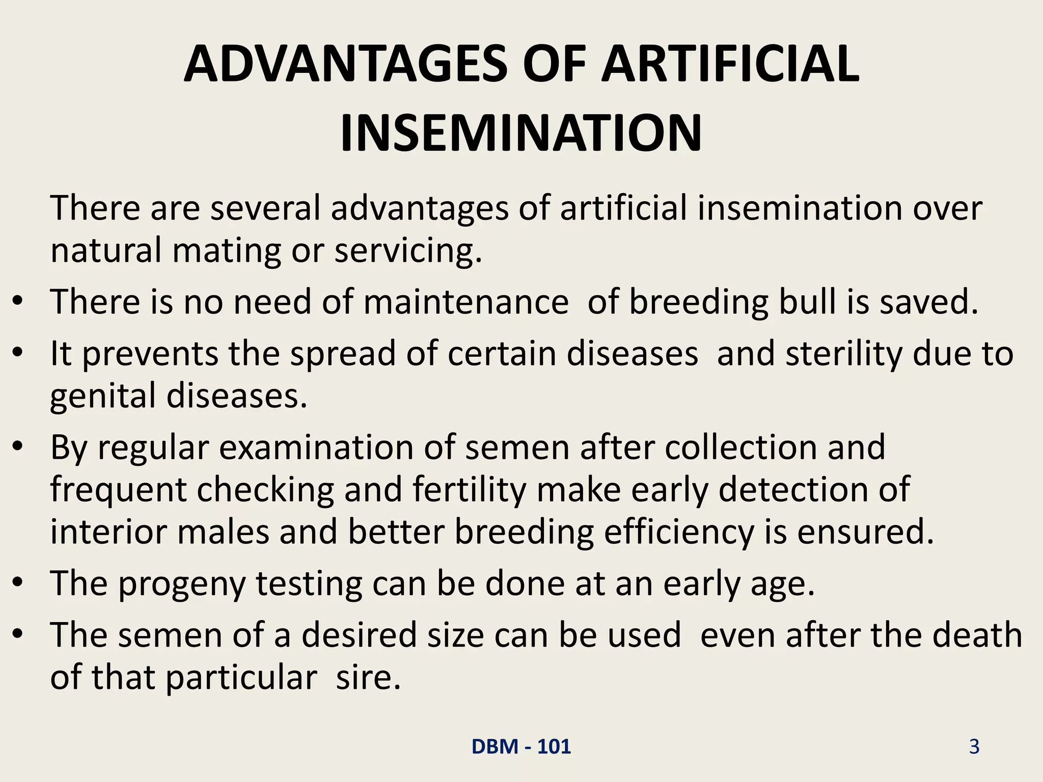Importance of Artificial Insemination in Dairy Animals | PPTX