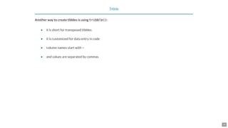 Introduction to tibbles | PPT