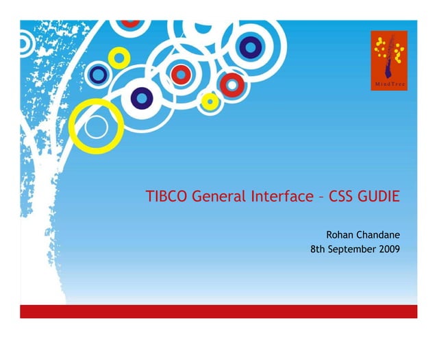 Tibco General Interface Css Guide Ppt