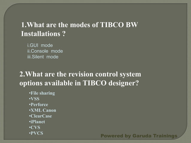 Tibco Interview Questions Ppt