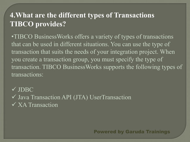 Tibco Interview questions | PPT