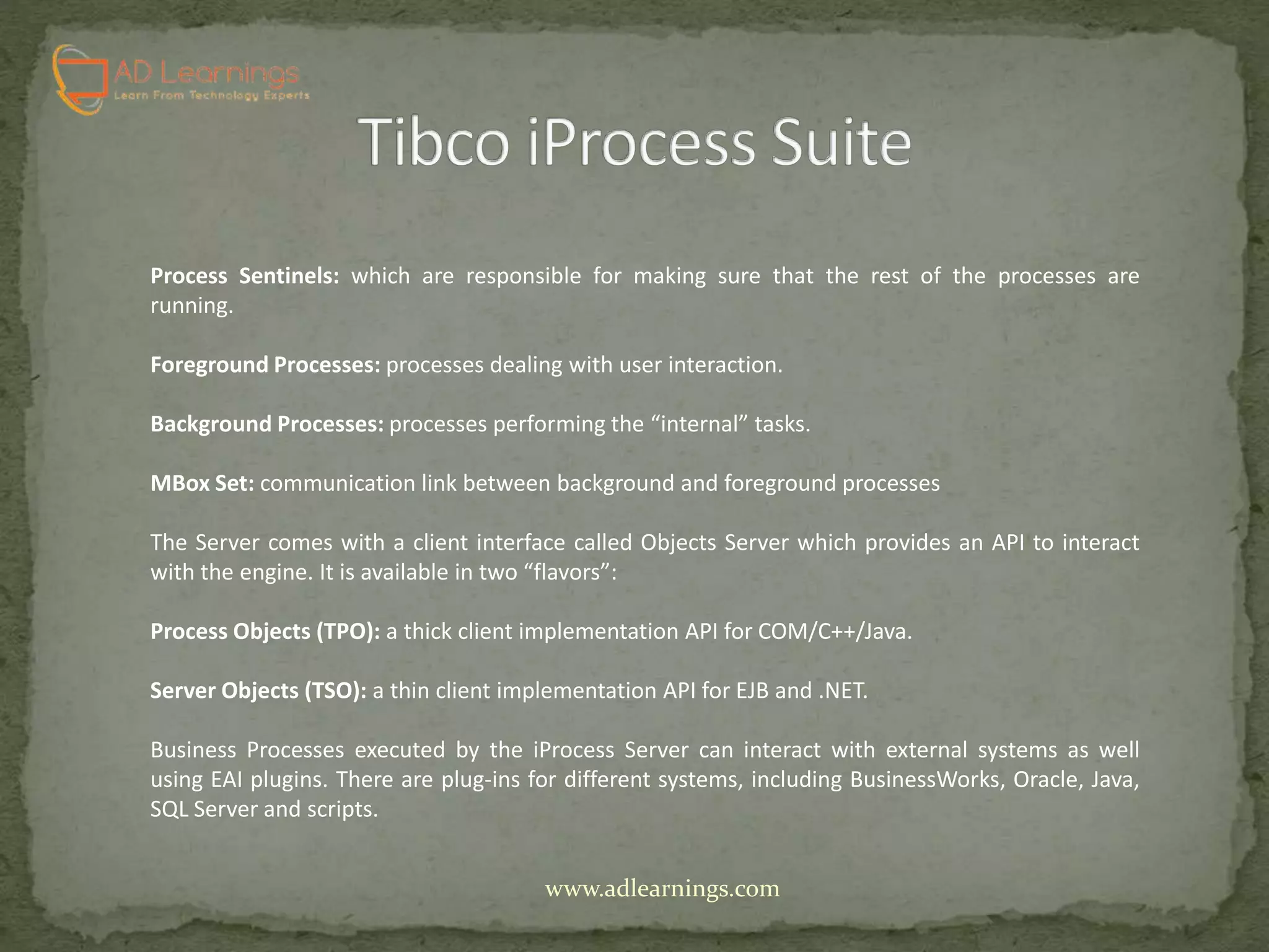 Tibco iprocess suite | PPT