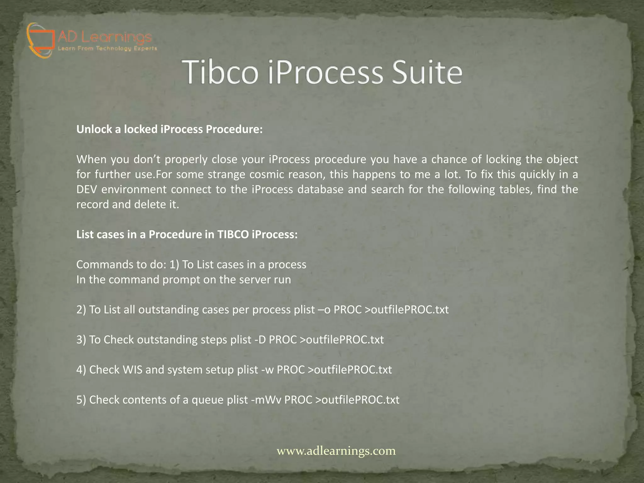 Tibco iprocess suite | PPT