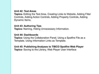 Tibco spotfire online training | PPTX