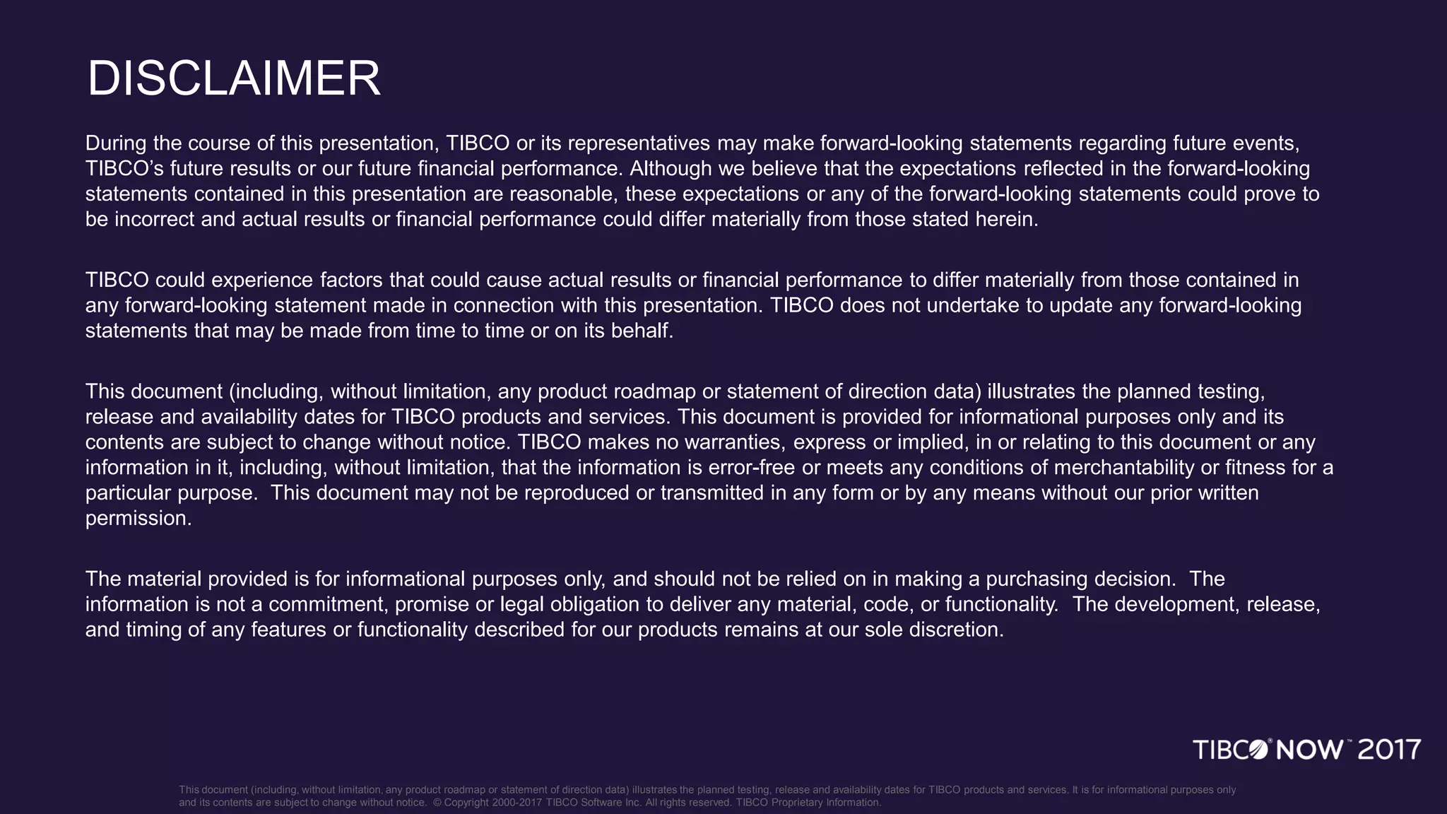 Tibco streaming analytics overview and roadmap | PDF